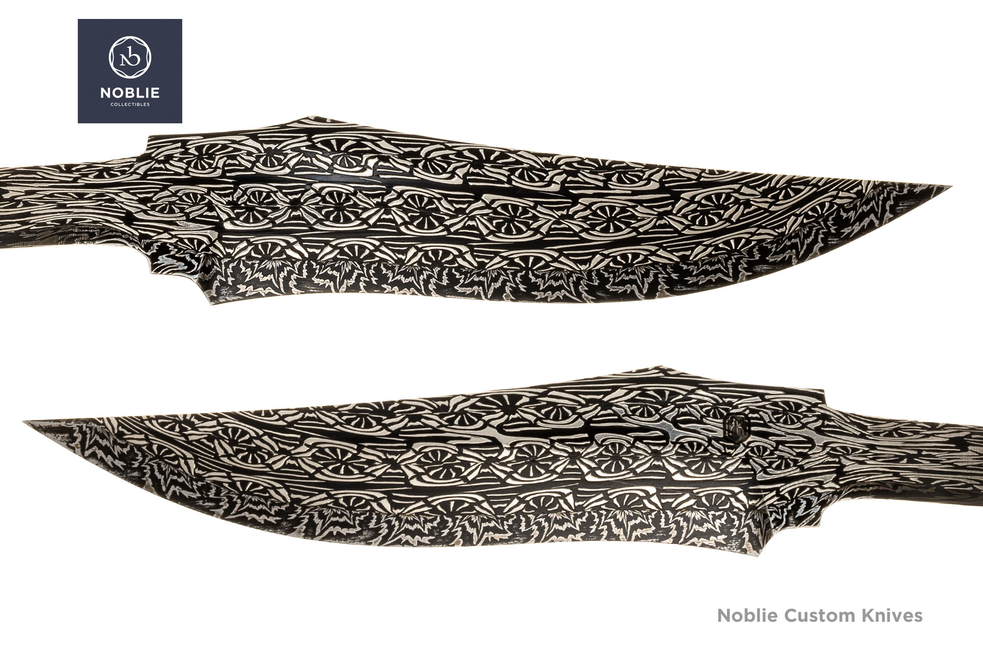 Mosaic Damascus Blade Blank – Carbon & Nickel Steel