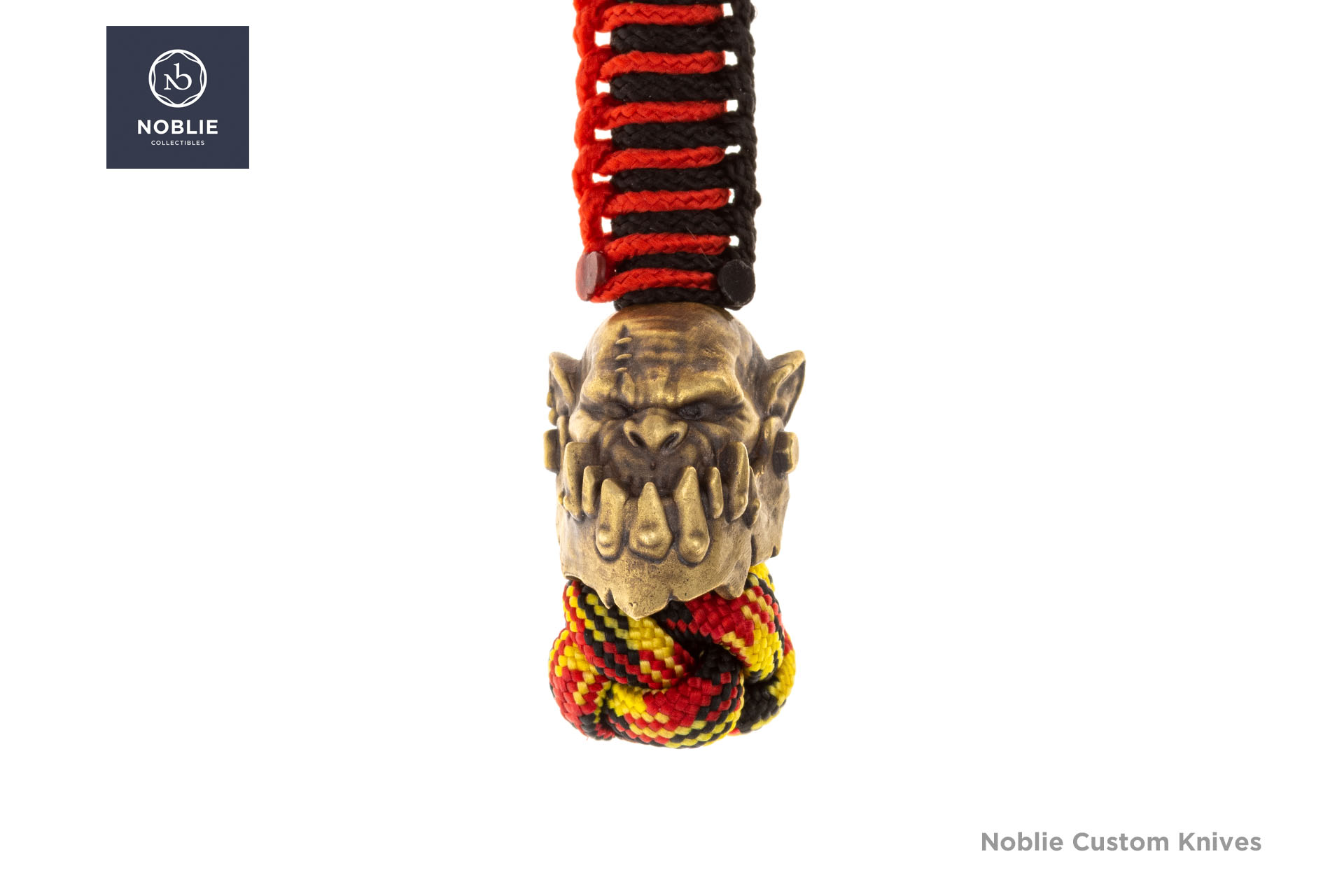 Perle de paracorde Warboss | Porte-clés en bronze pour couteau EDC